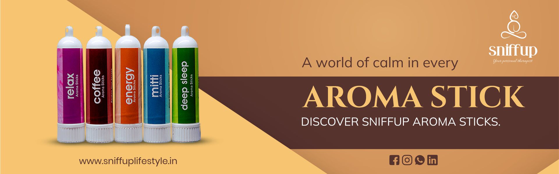 SniffUp Lifestyle-Essential Oil Aromatherapy Inhaler for Relaxing